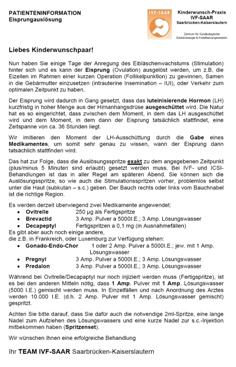 IVF-Saar - Spritzenbehandlung